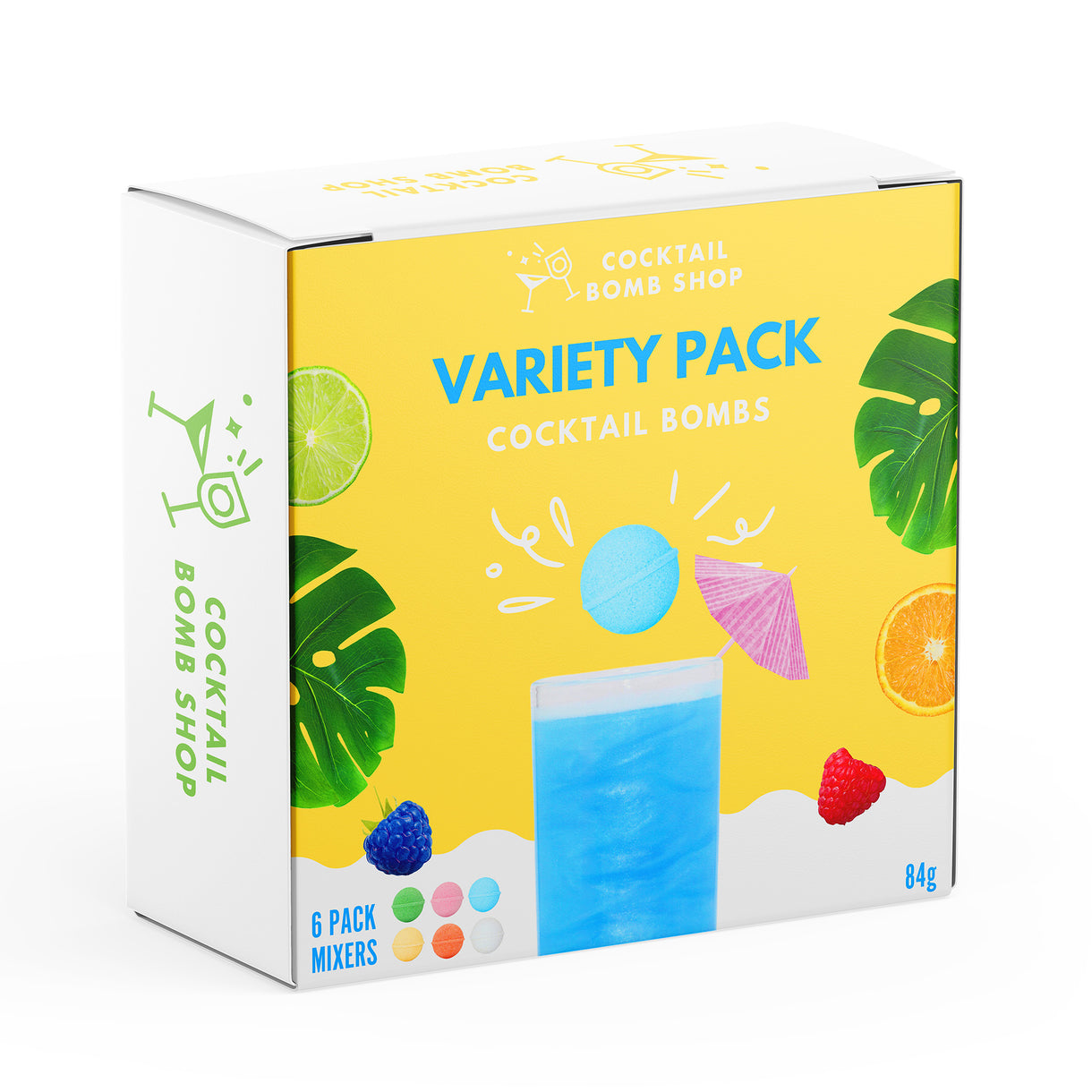 Variety Pack - 6 Cocktail Bombs | Blue Raspberry, Margarita, Mimosa ...